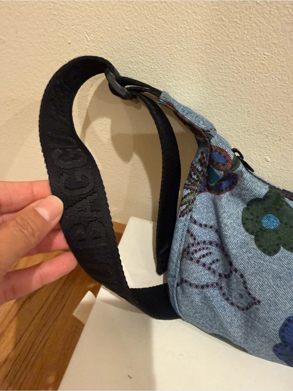 BAGGU | Bags | Baggu Small Crescent Bag In A Digital Denim | Poshmark